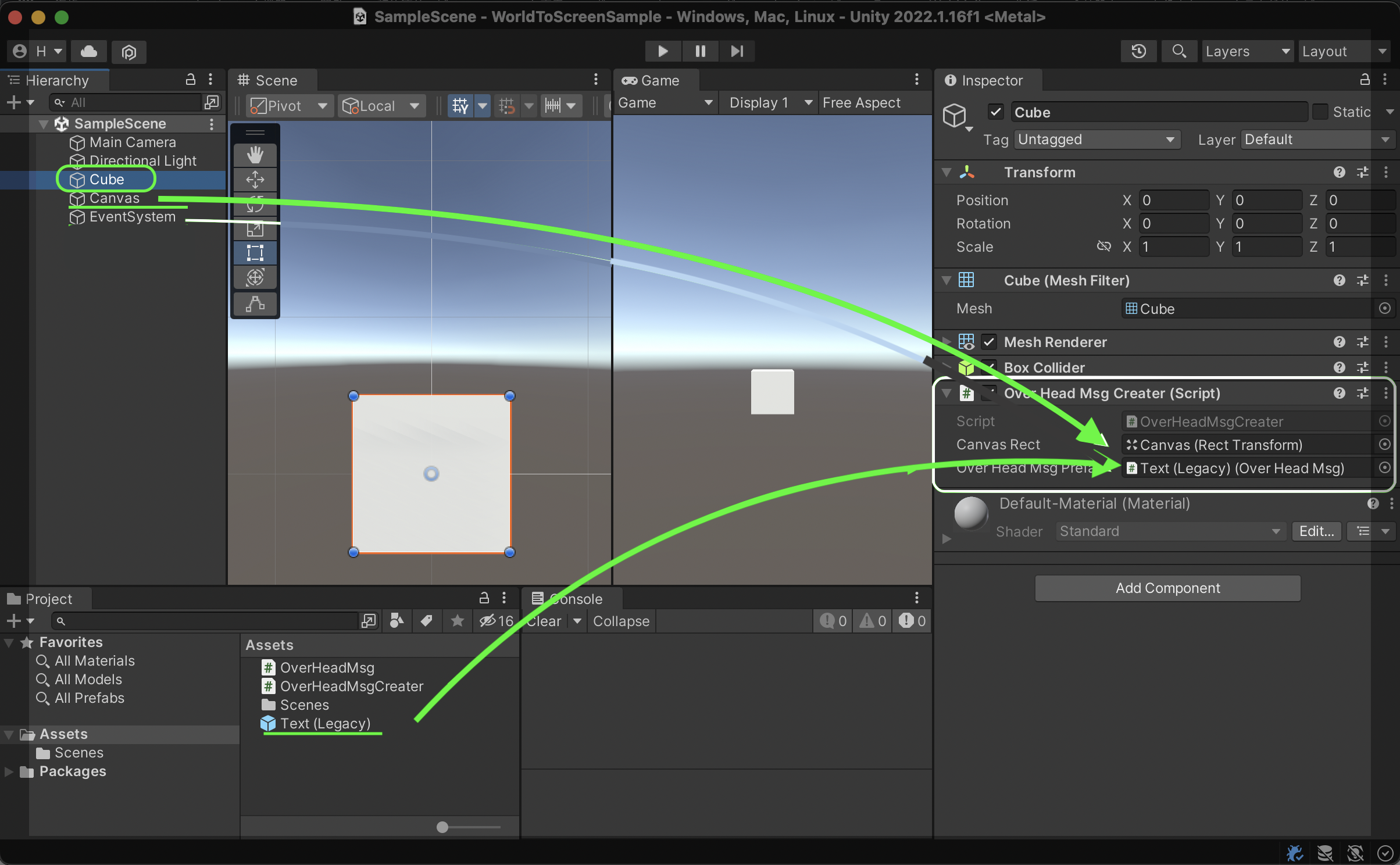 【Unity】オブジェクトの頭上に情報を表示する（応用） - ソフトライム