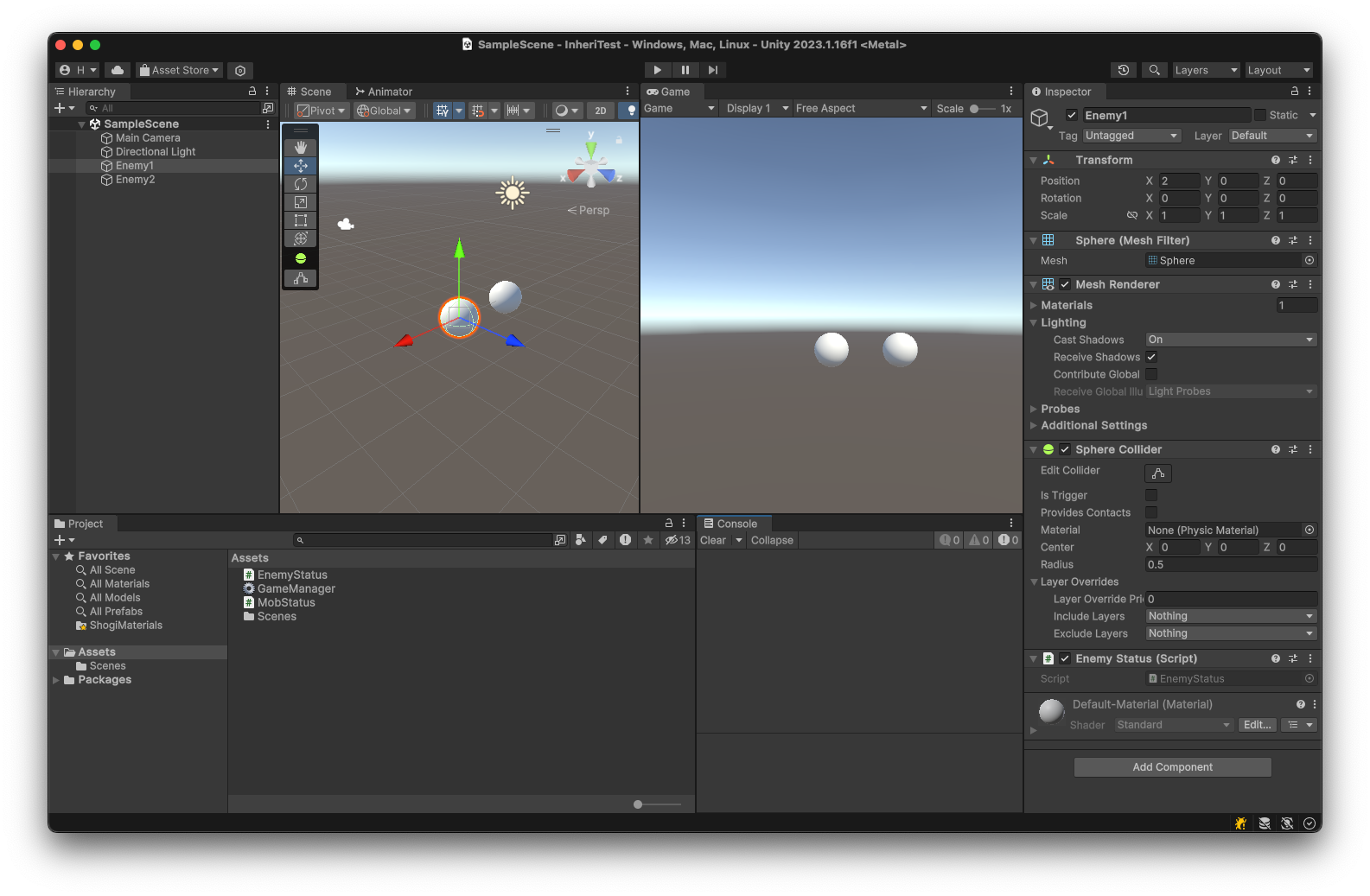 【Unity】独自クラスの継承の場合のStart()メソッドの振る舞い - ソフトライム