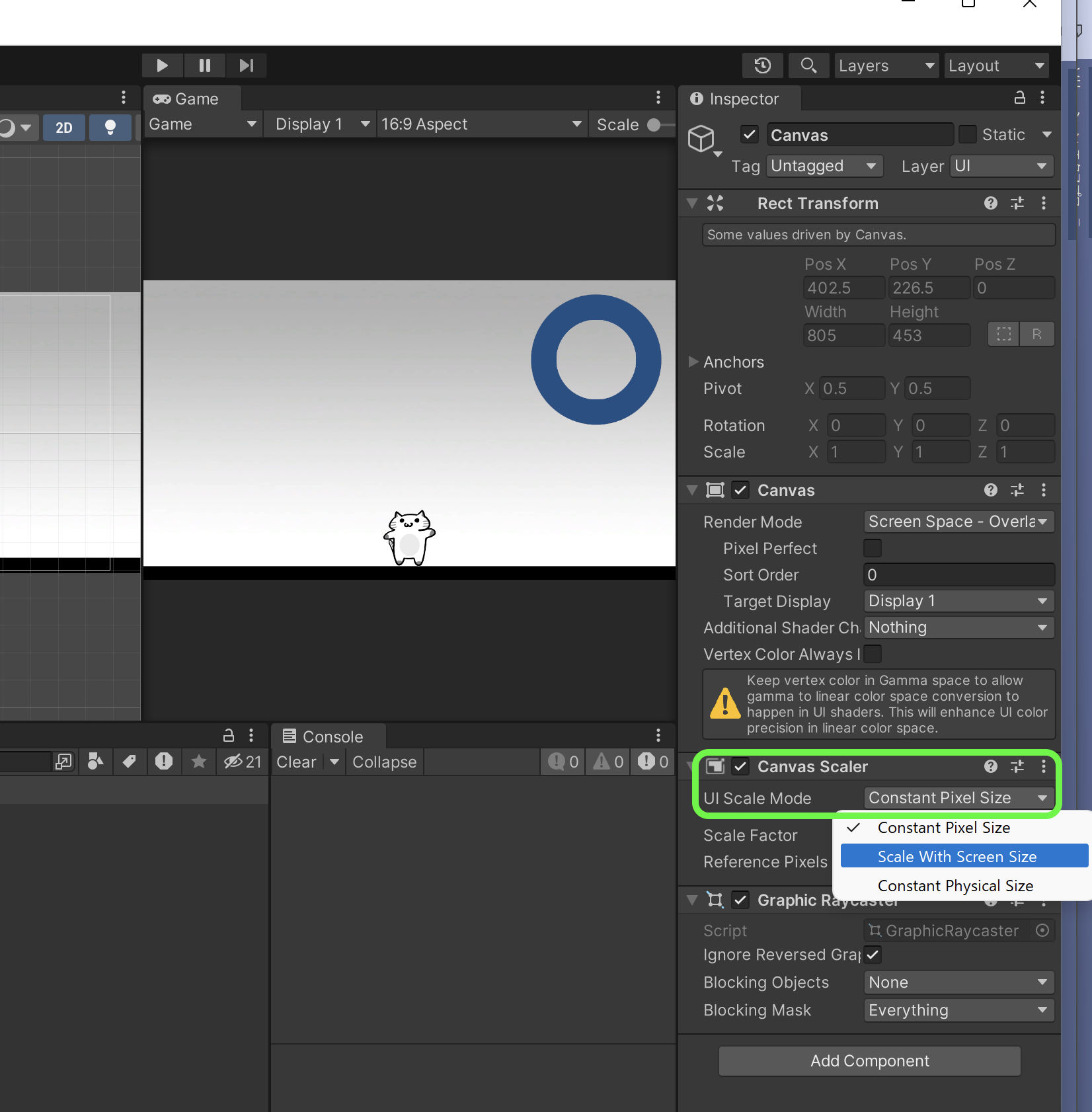 【Unity】UIオブジェクトサイズをゲームビューに合わせて拡大・縮小する方法 - ソフトライム