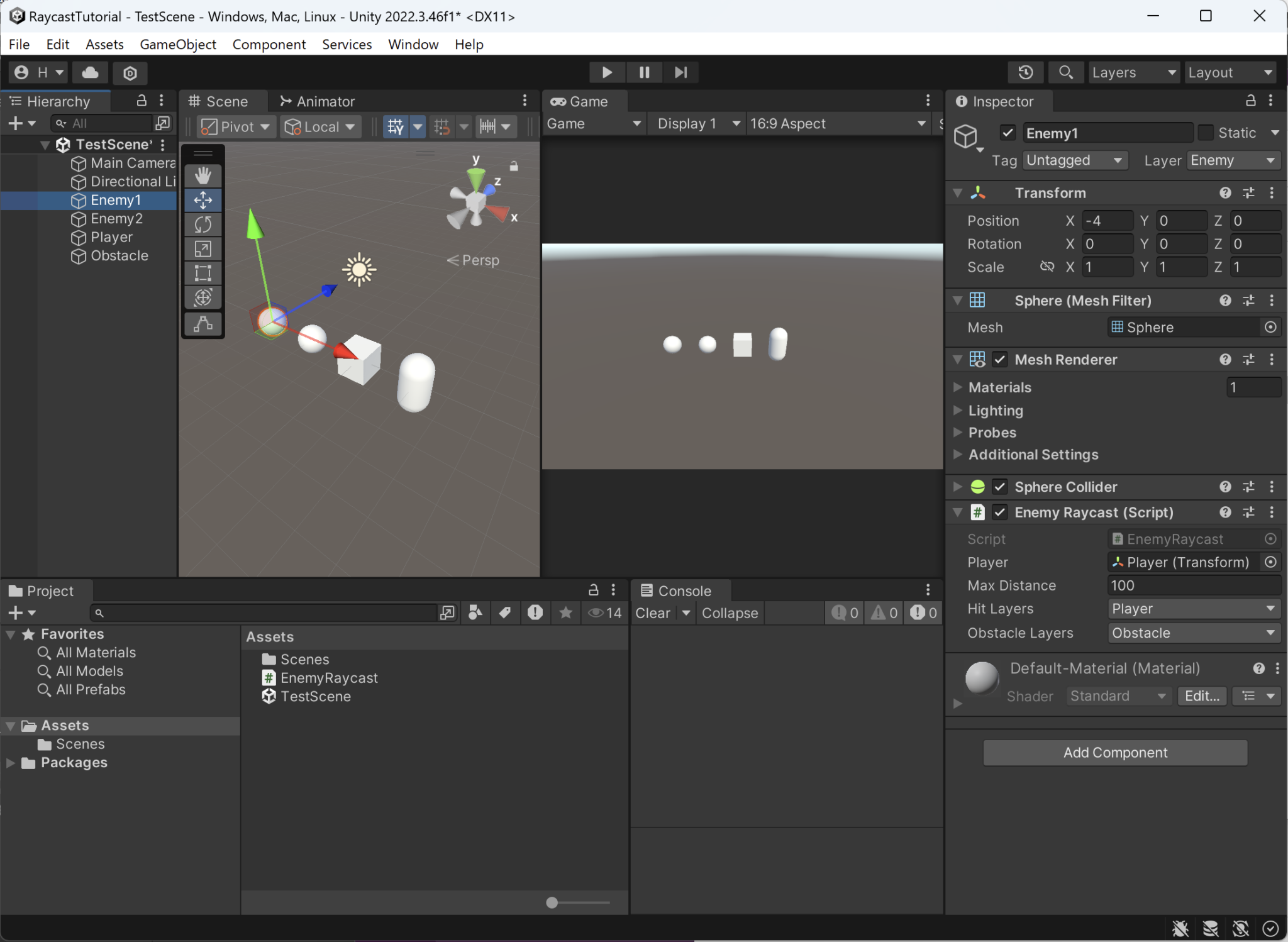 Unityチュートリアル：Raycastで特定のオブジェクトのみを検出する方法 - ソフトライム