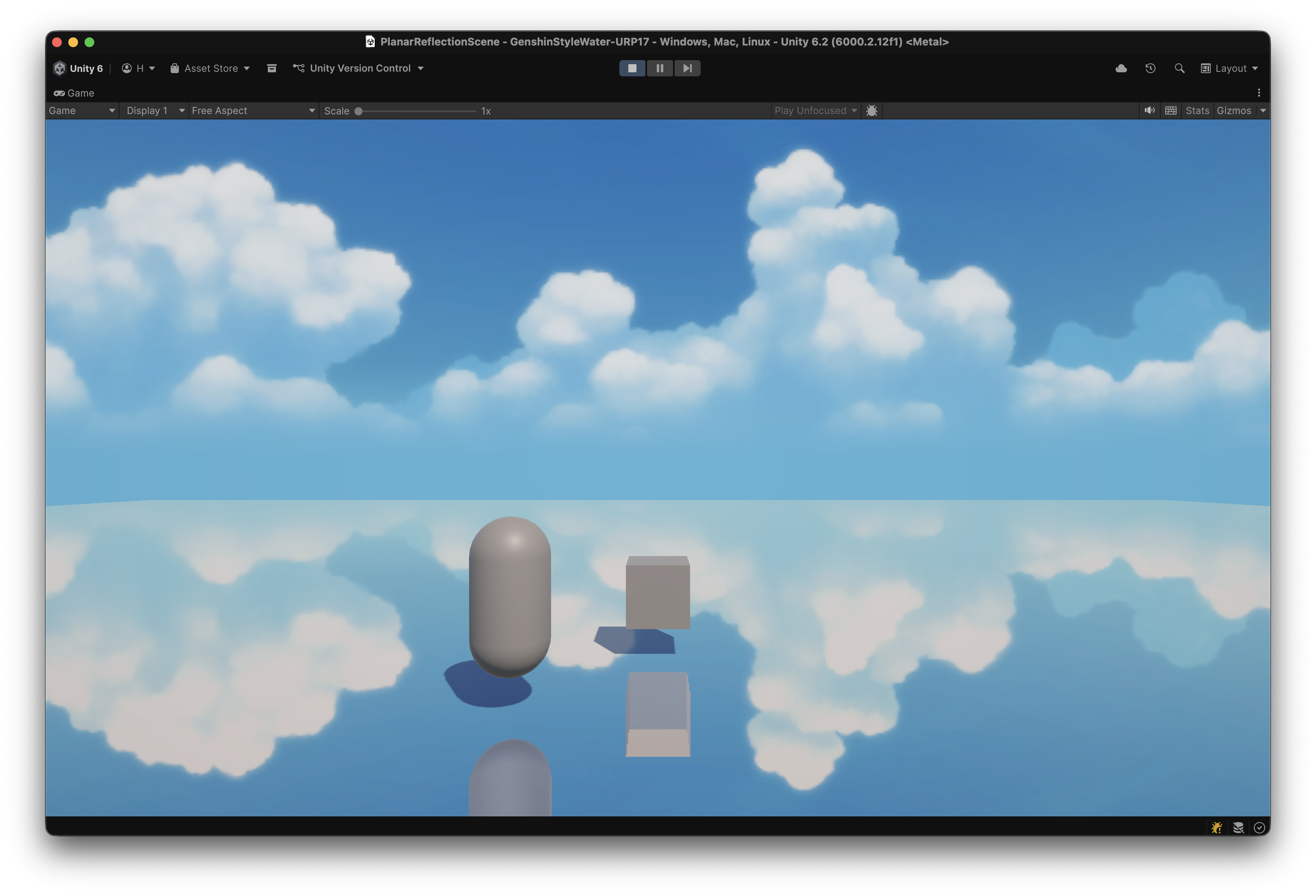 Unity 6（URP 17）で作る Planar Reflection 水面 - ソフトライム